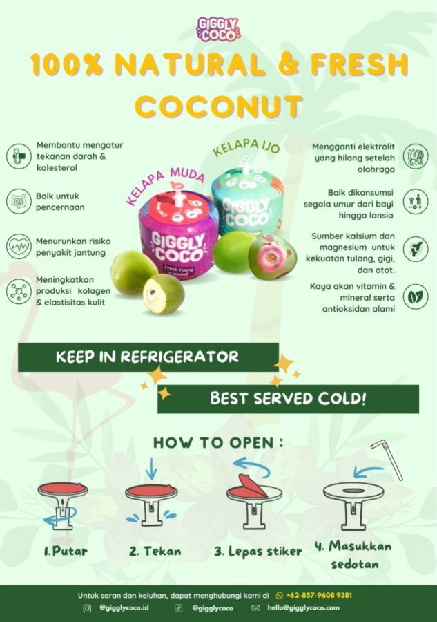 Giggly Coco Fresh Green Coconut/Kelapa Hijau 1200gram | ASTRO