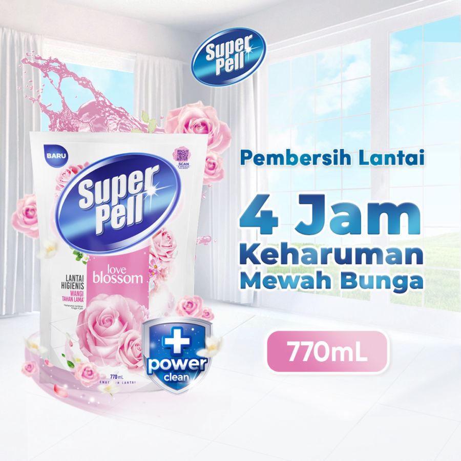 Super Pell Love Blossom Pembersih Lantai 770ml | ASTRO