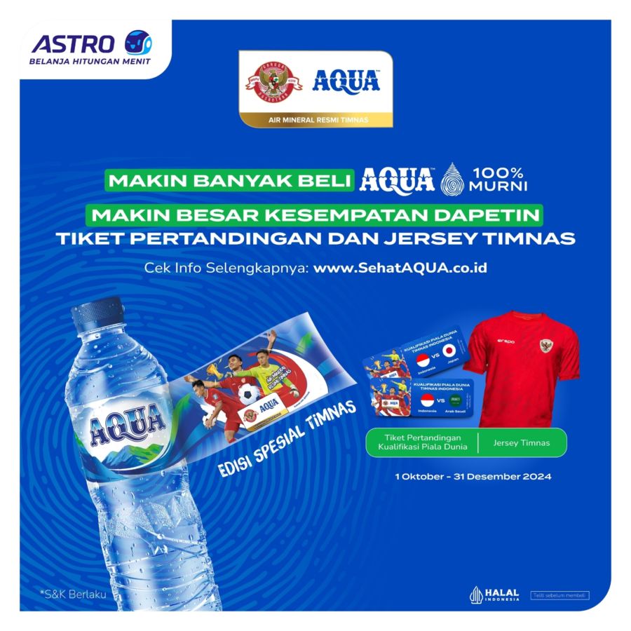 REFILL AQUA Mineral Water Galon 19liter | ASTRO