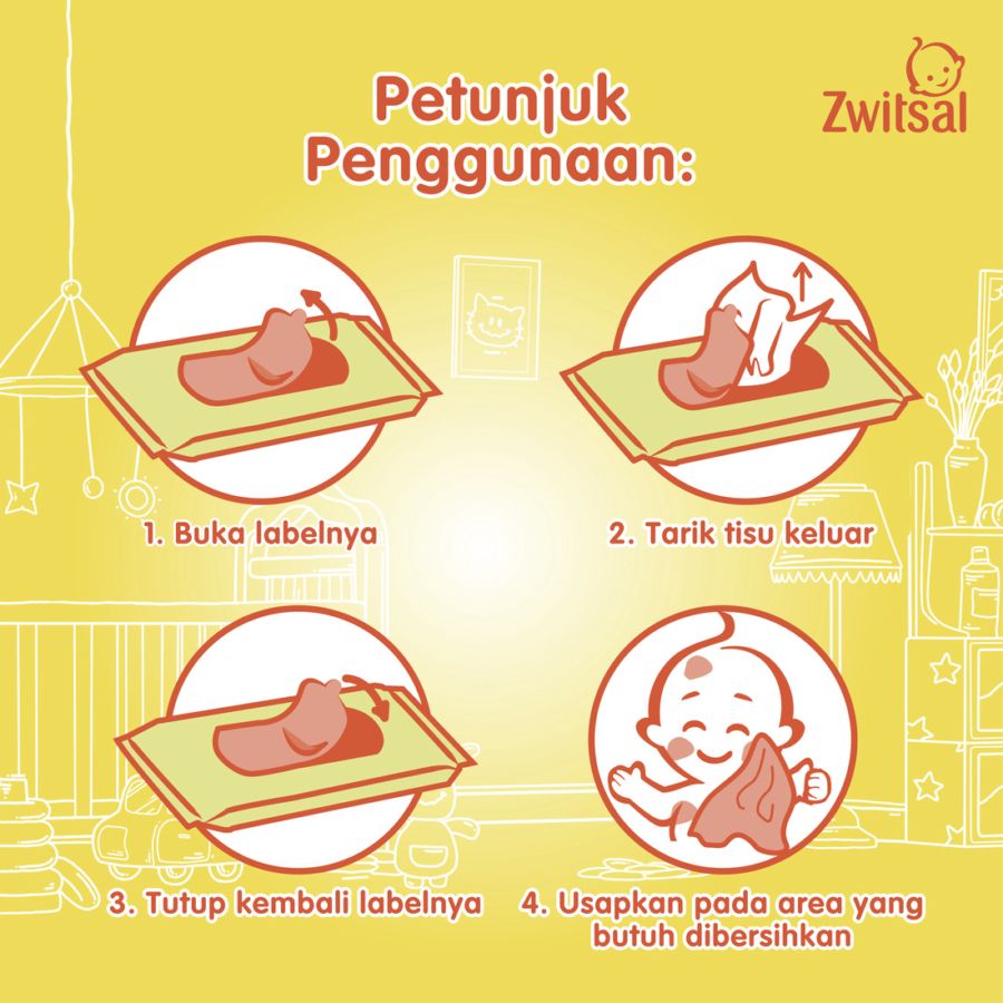 Zwitsal Baby Wipes Tissue Basah Sensitive 50sheets | ASTRO