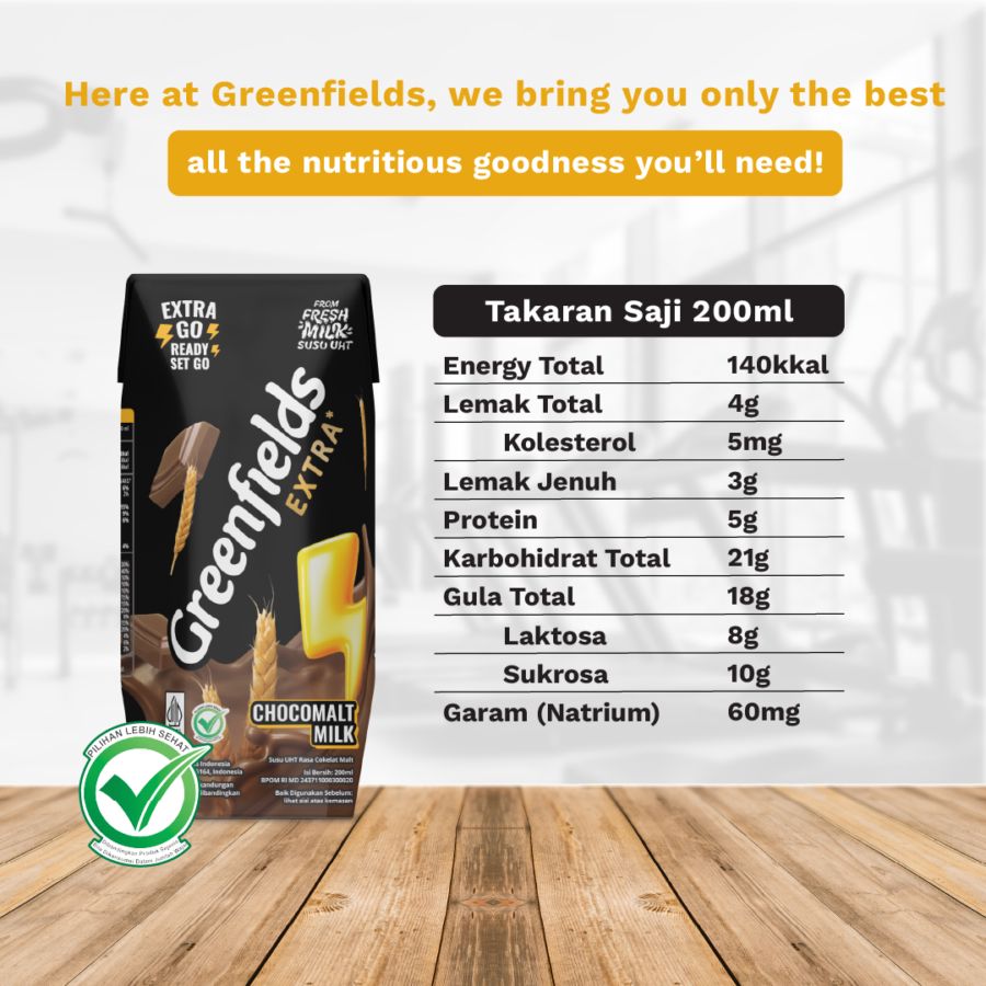 Greenfields UHT Extra Go Chocomalt Milk 200ml 1 Dus 32pcs | ASTRO