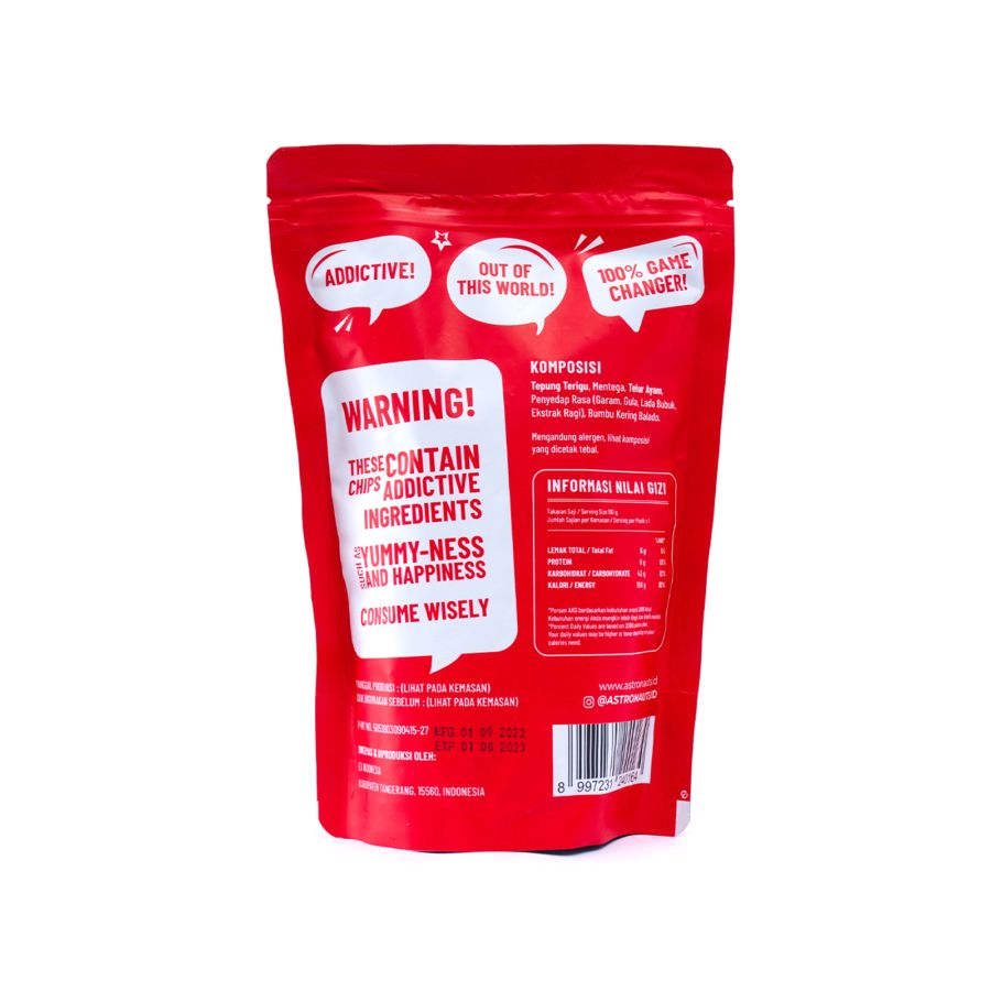 Crunchy Balado Wonton Chips - Astro Goods 60gram | ASTRO
