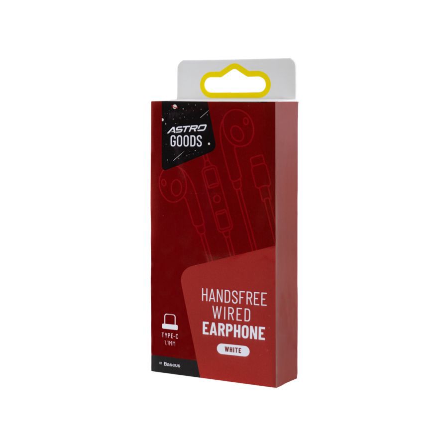 Handsfree Wired Earphone Type-C Putih - Astro Goods | ASTRO