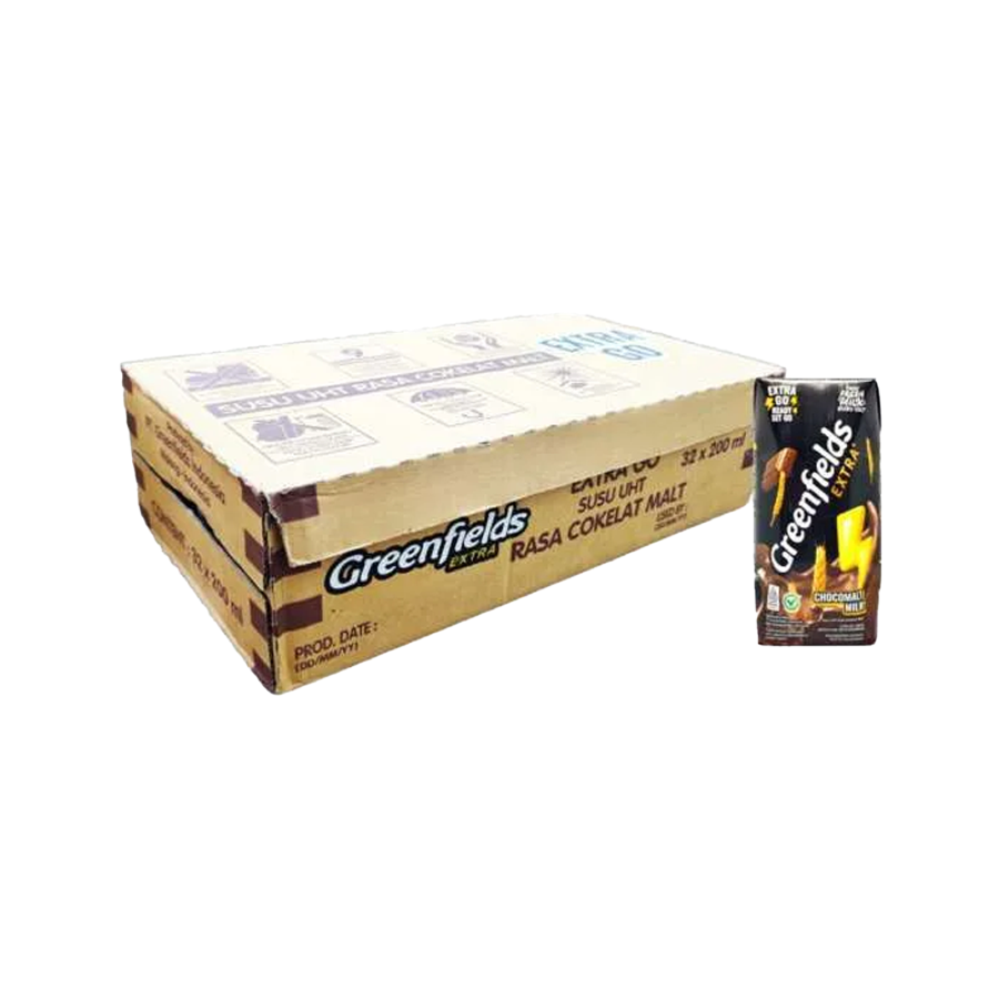 Greenfields UHT Extra Go Chocomalt Milk 200ml 1 Dus 32pcs | ASTRO