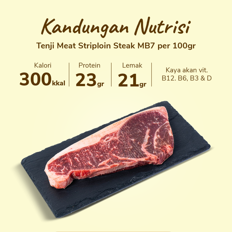 Striploin Steak MB7 Tenji Meat 200gram | ASTRO