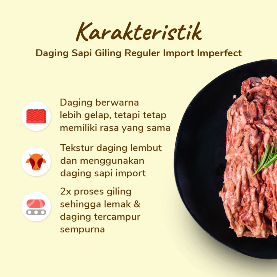 Daging Sapi Giling Reguler Import Imperfect 500gram | ASTRO