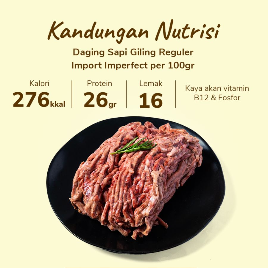 Daging Sapi Giling Reguler Import Imperfect 500gram | ASTRO