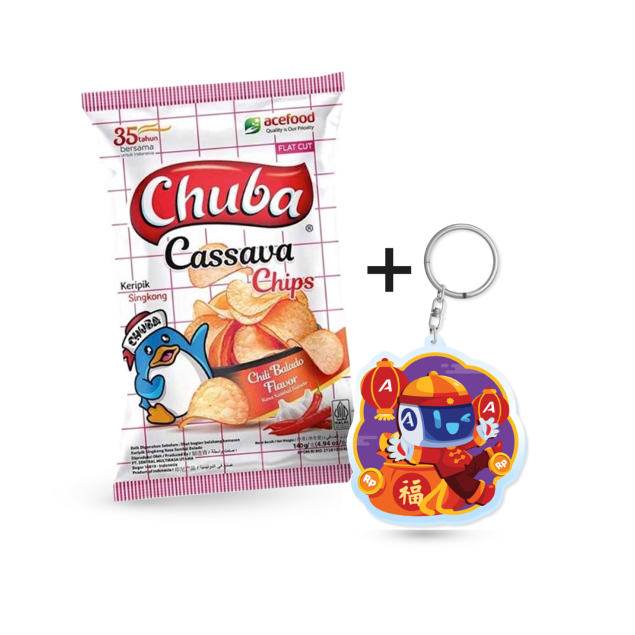 [Bundle] 1 Chuba Cassava Chips Chili Balado 140gram + Merchandise Astro ...